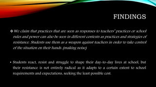 Student’s resistance and responses to school power.pptx
