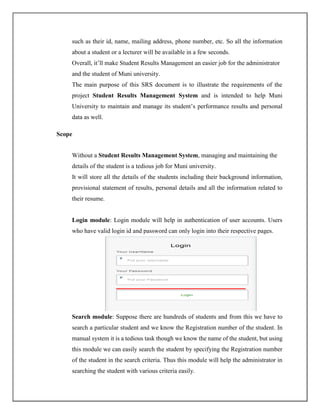 Students results management system (muni university) | PDF