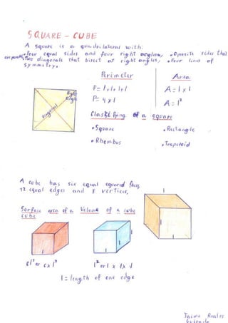 Square-cube students' chart | PDF