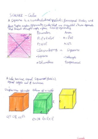 Square-cube students' chart | PDF