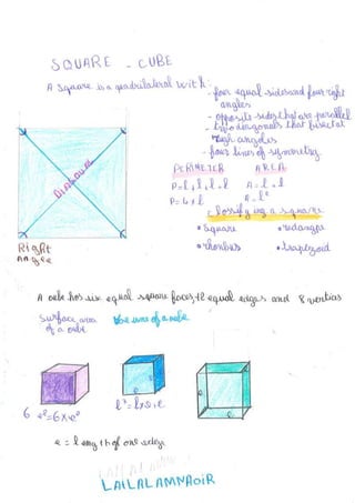 Square-cube students' chart | PPTX