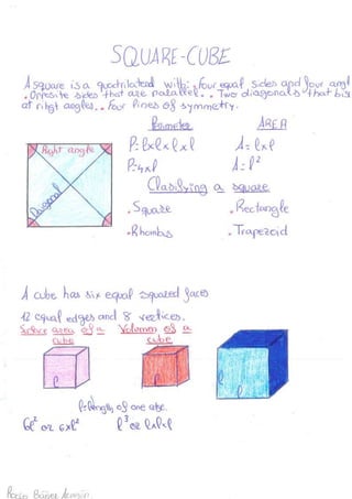 Square-cube students' chart | PDF