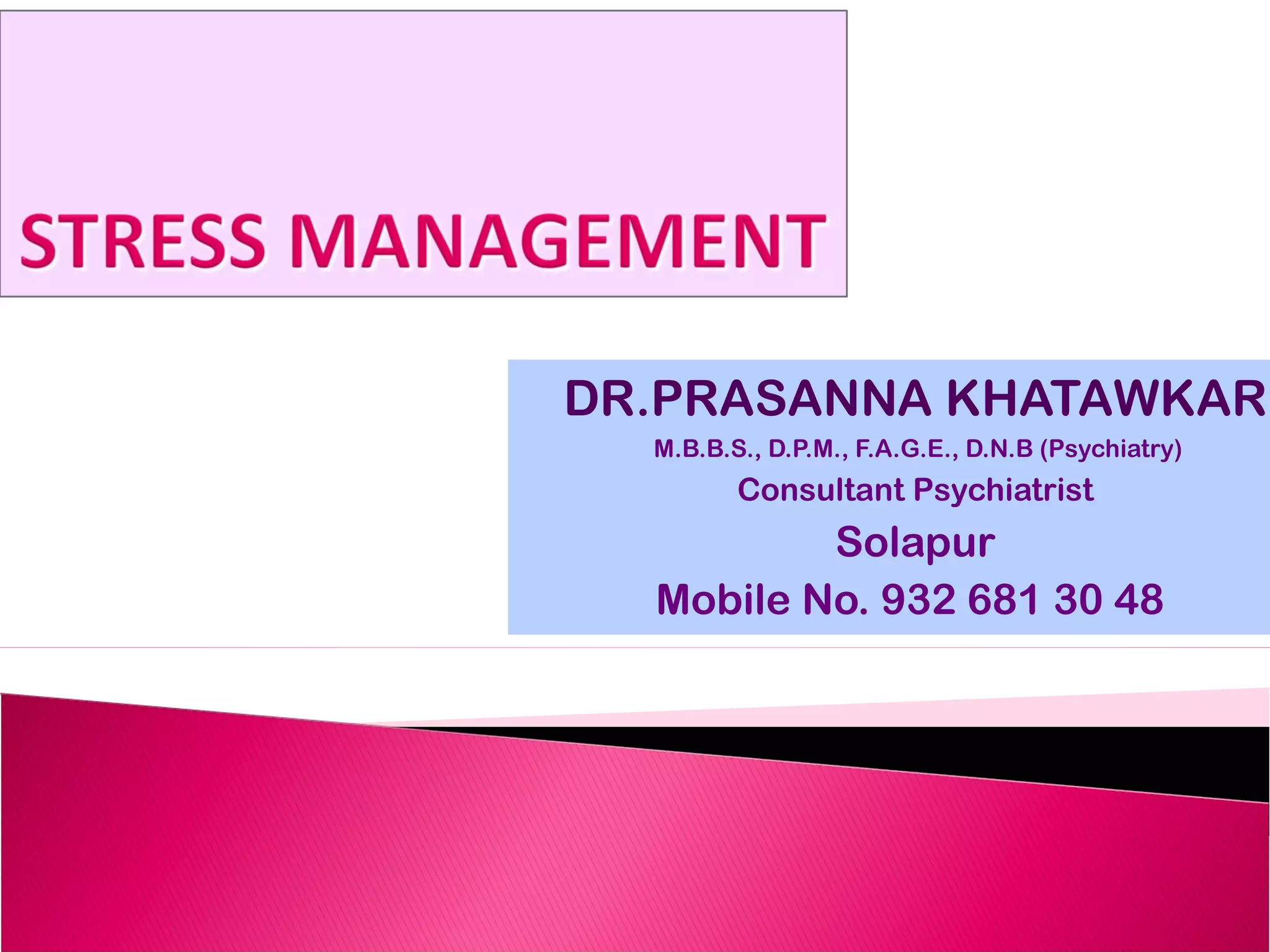 STUDENT STRESS MANAGMENT | PPT