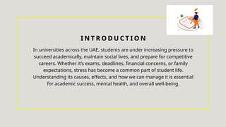 presentation about Student stress UAE... | PPTX