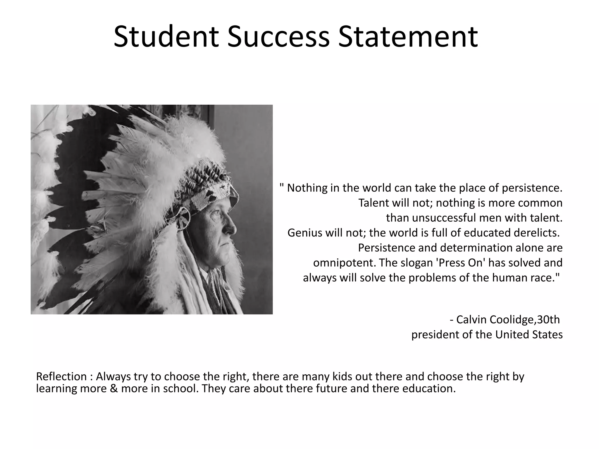 Student success statement | PPT