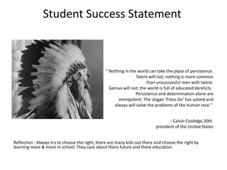 Student success statement | PPT
