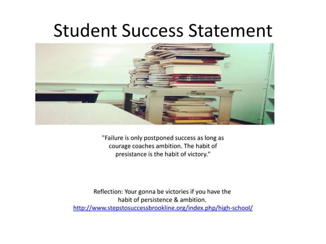 Student success statement | PPT