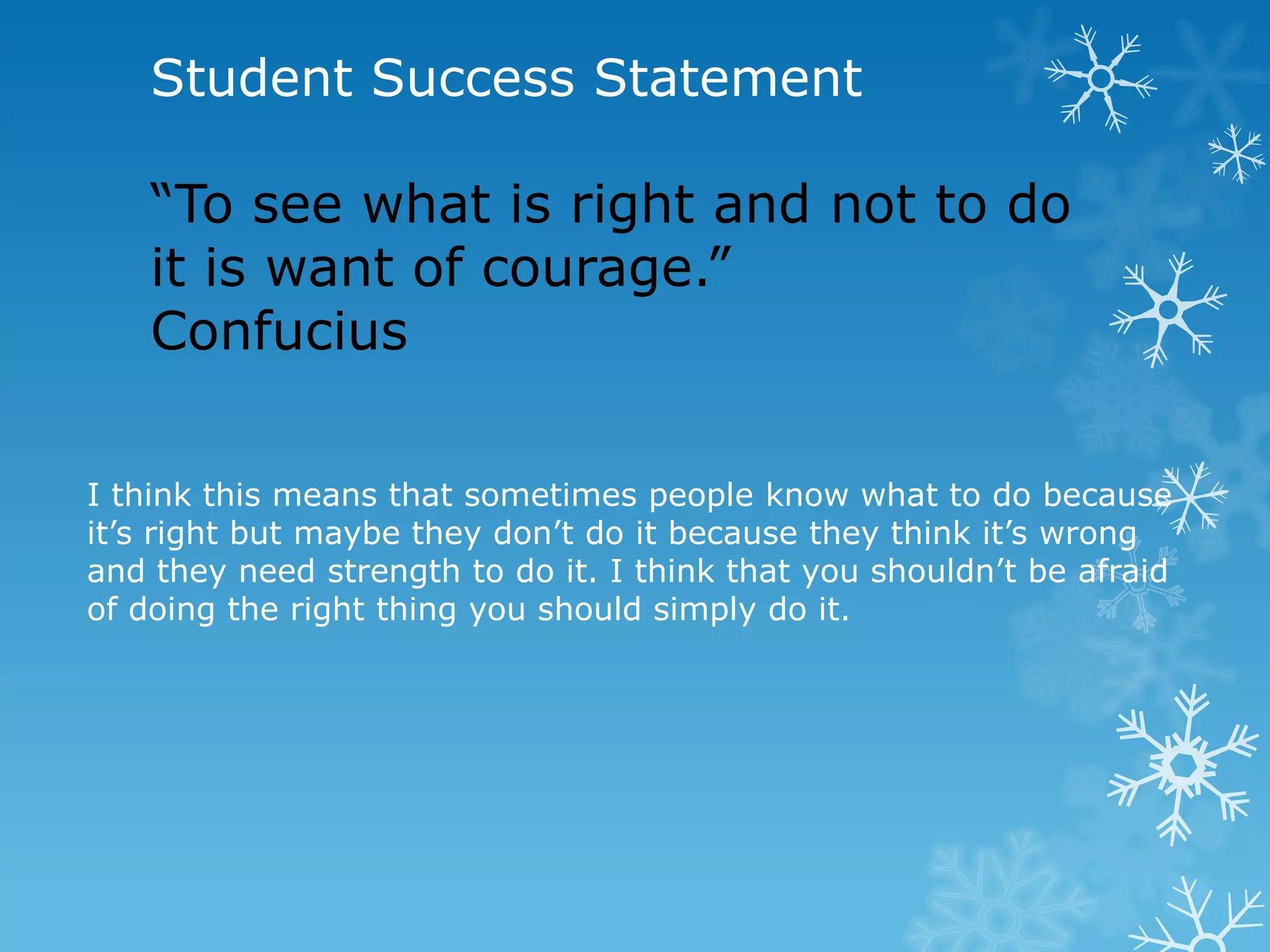 Student success statement | PPTX
