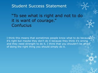 Student success statement | PPTX