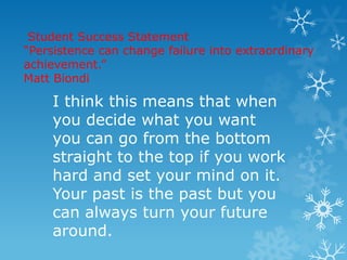 Student success statement | PPTX