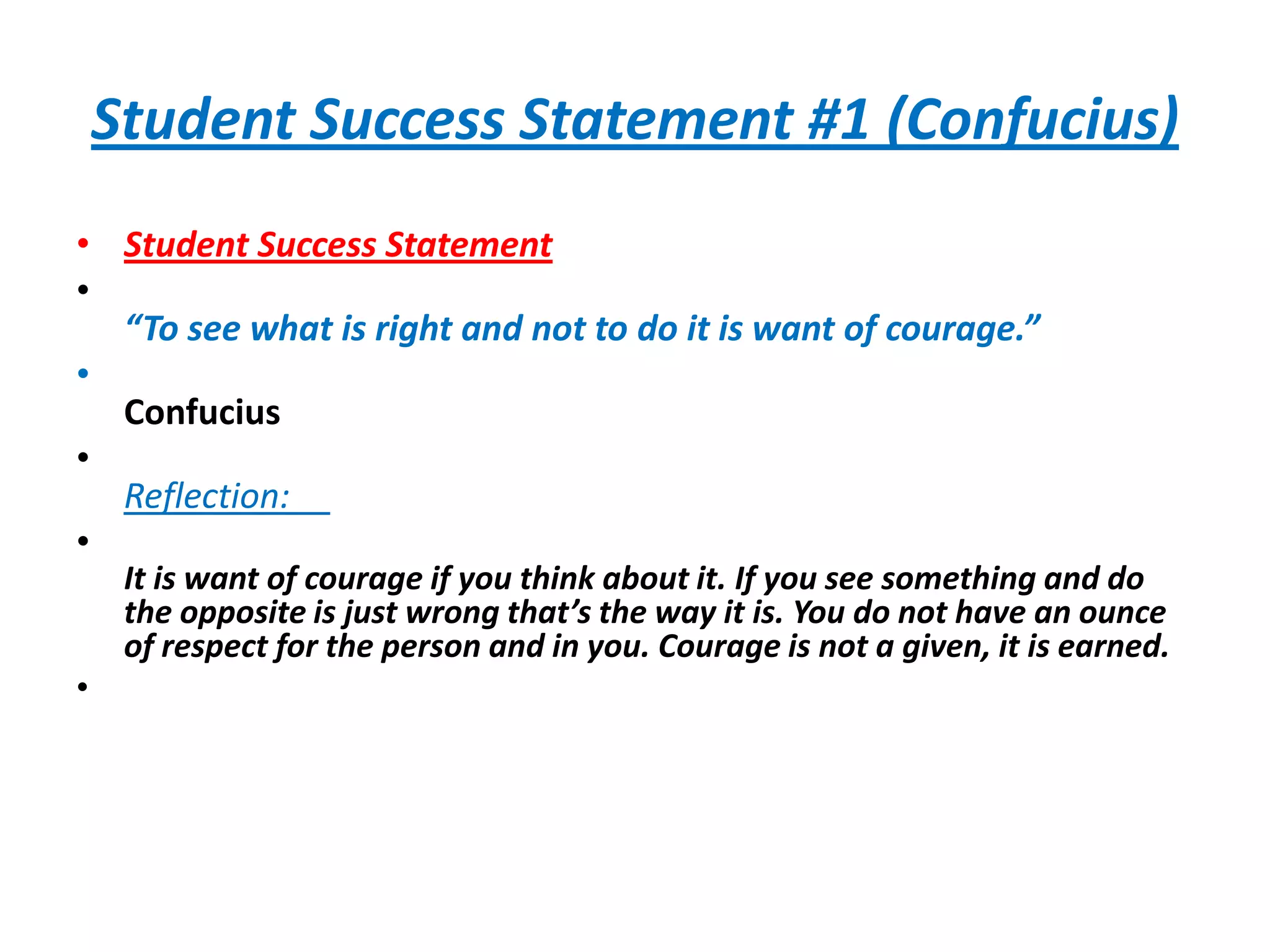 Student success statement’s | PPTX