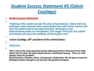Student success statement’s | PPT
