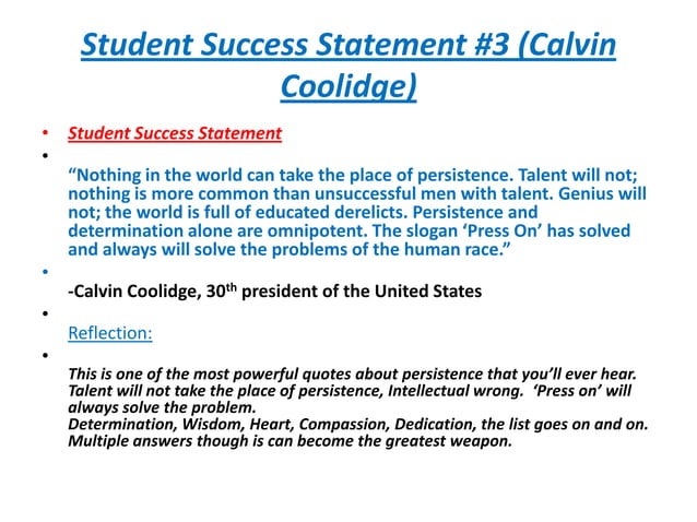 Student success statement’s | PPT