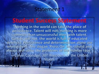 Student Success Statements | PPTX