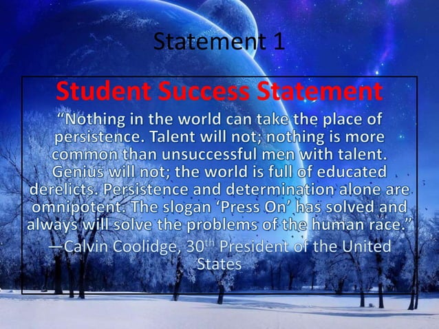 Student Success Statements | PPTX