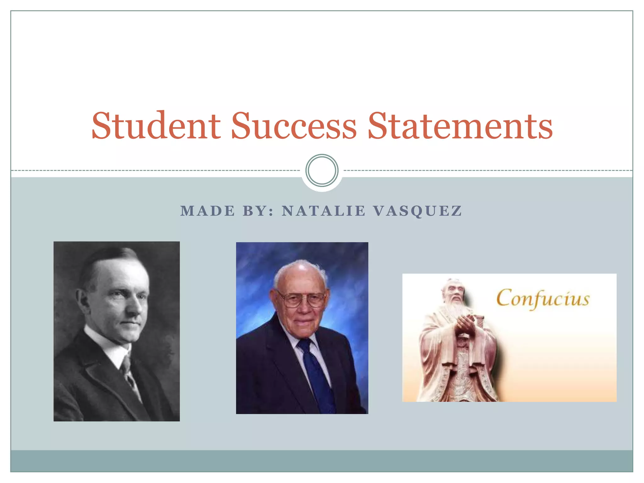 Student success statements~natalie | PPT