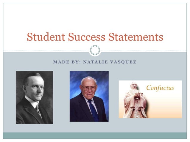 Student success statements~natalie | PPT