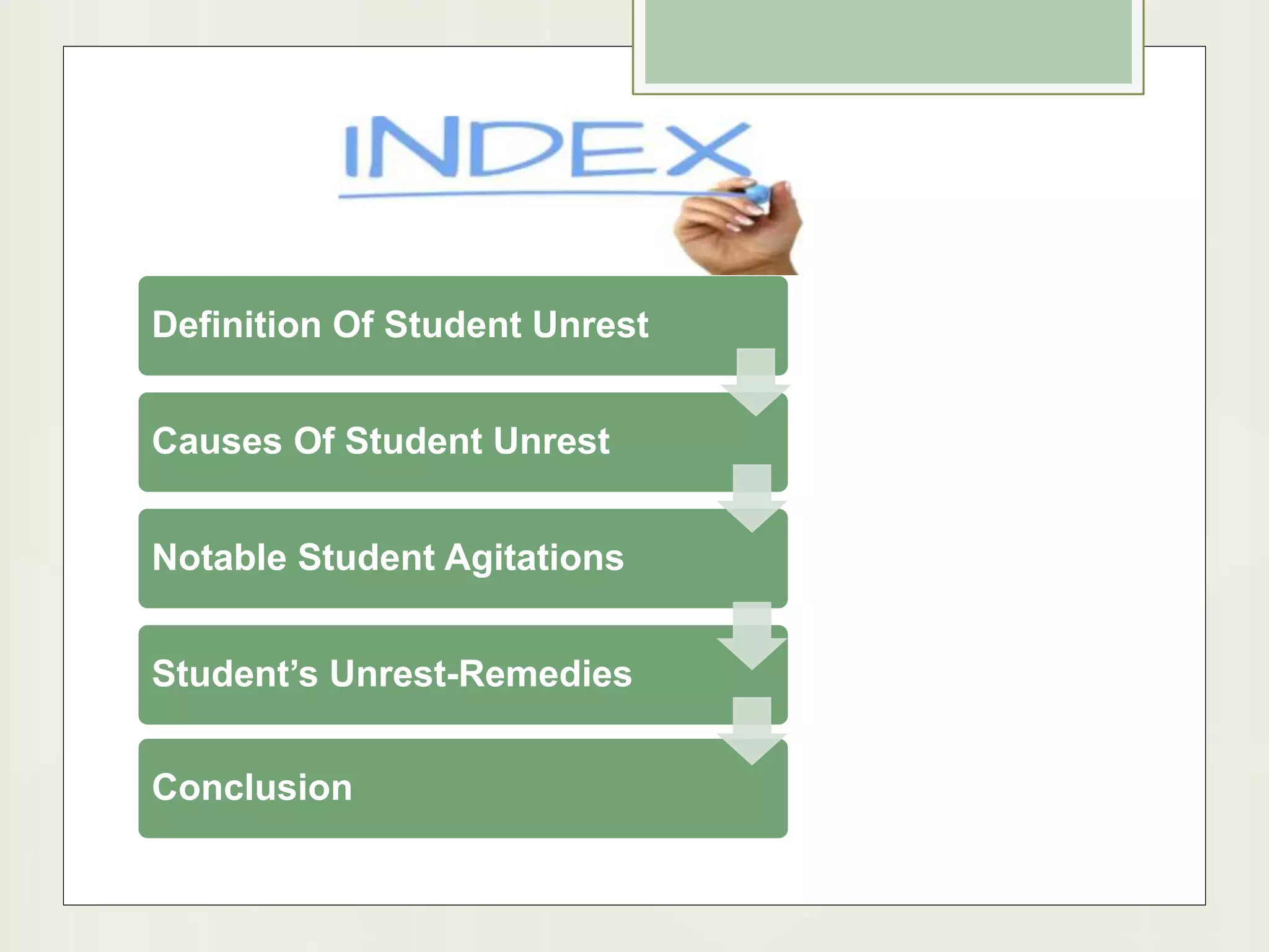 Students unrest | PPTX