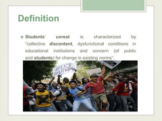 Students unrest | PPTX | Education