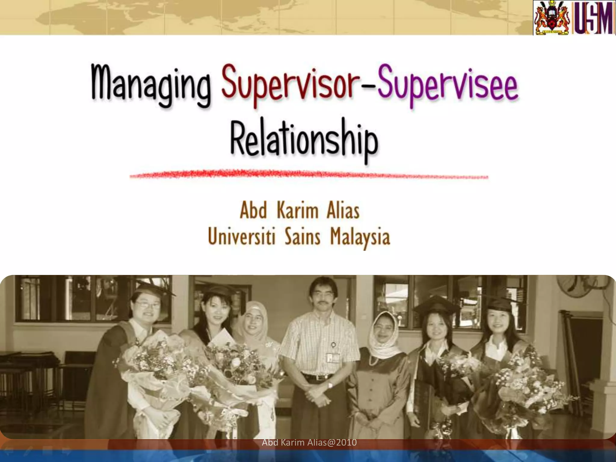 Managing Supervisee-Supervisor Relationship | PPTX