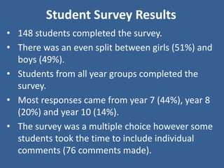 Student survey results | PPTX