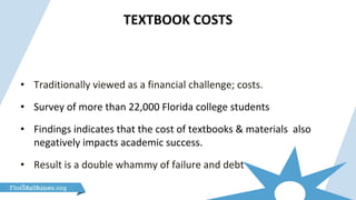 College Textbook Affordability Student Survey Findings | PPTX