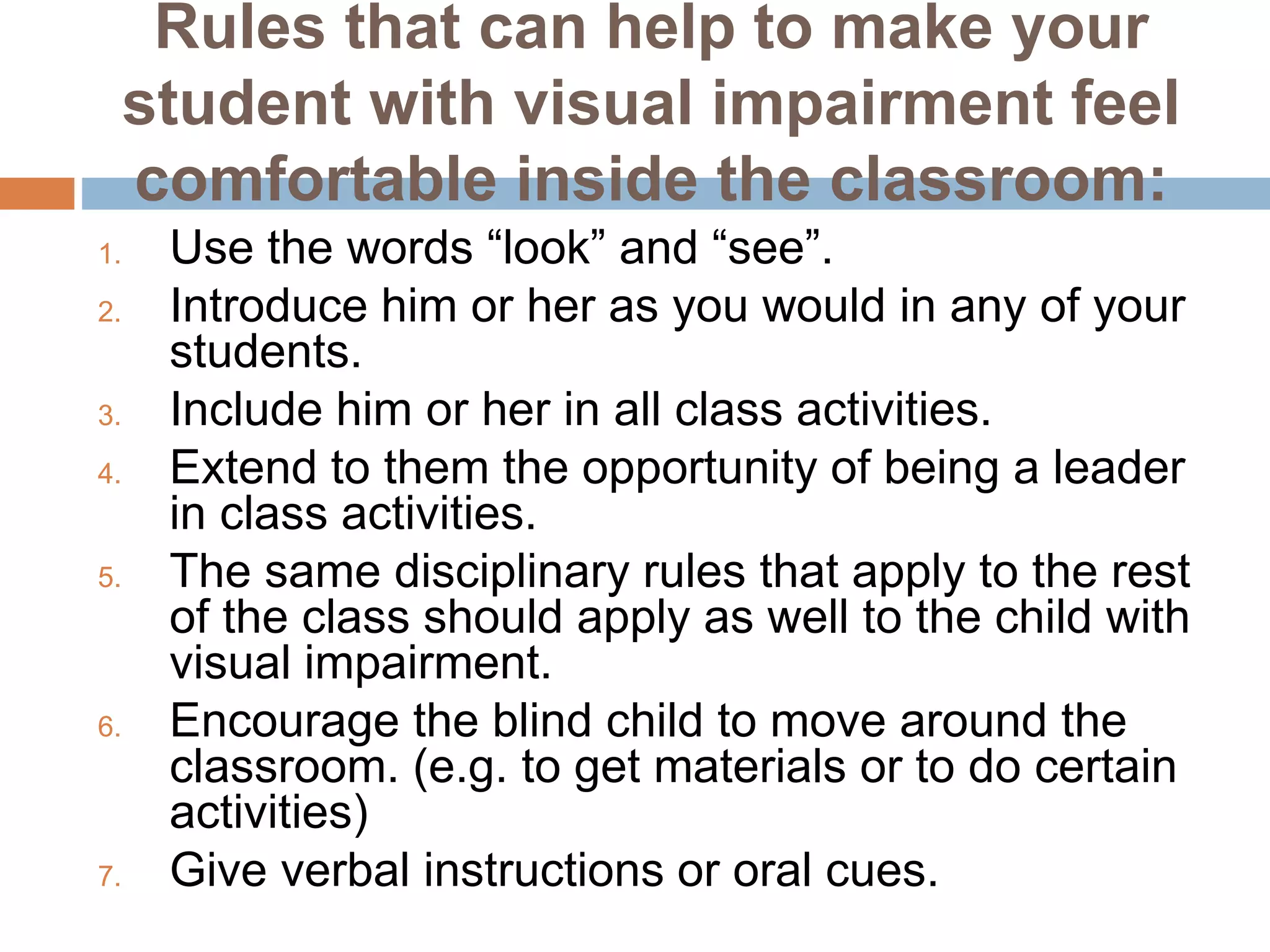 Students Who are Blind or Have Low Vision | PPTX