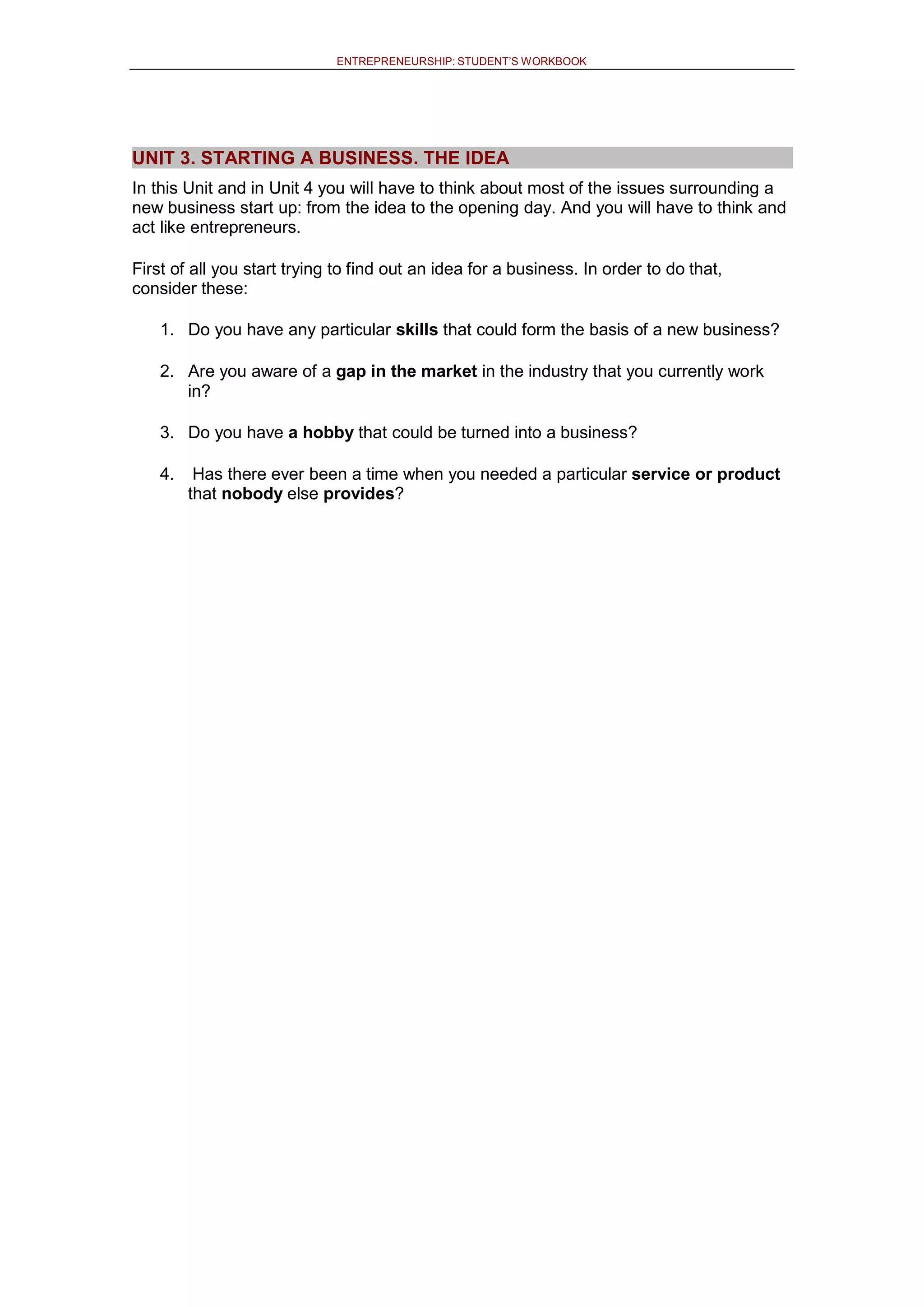 Students workbook (short version) | PDF