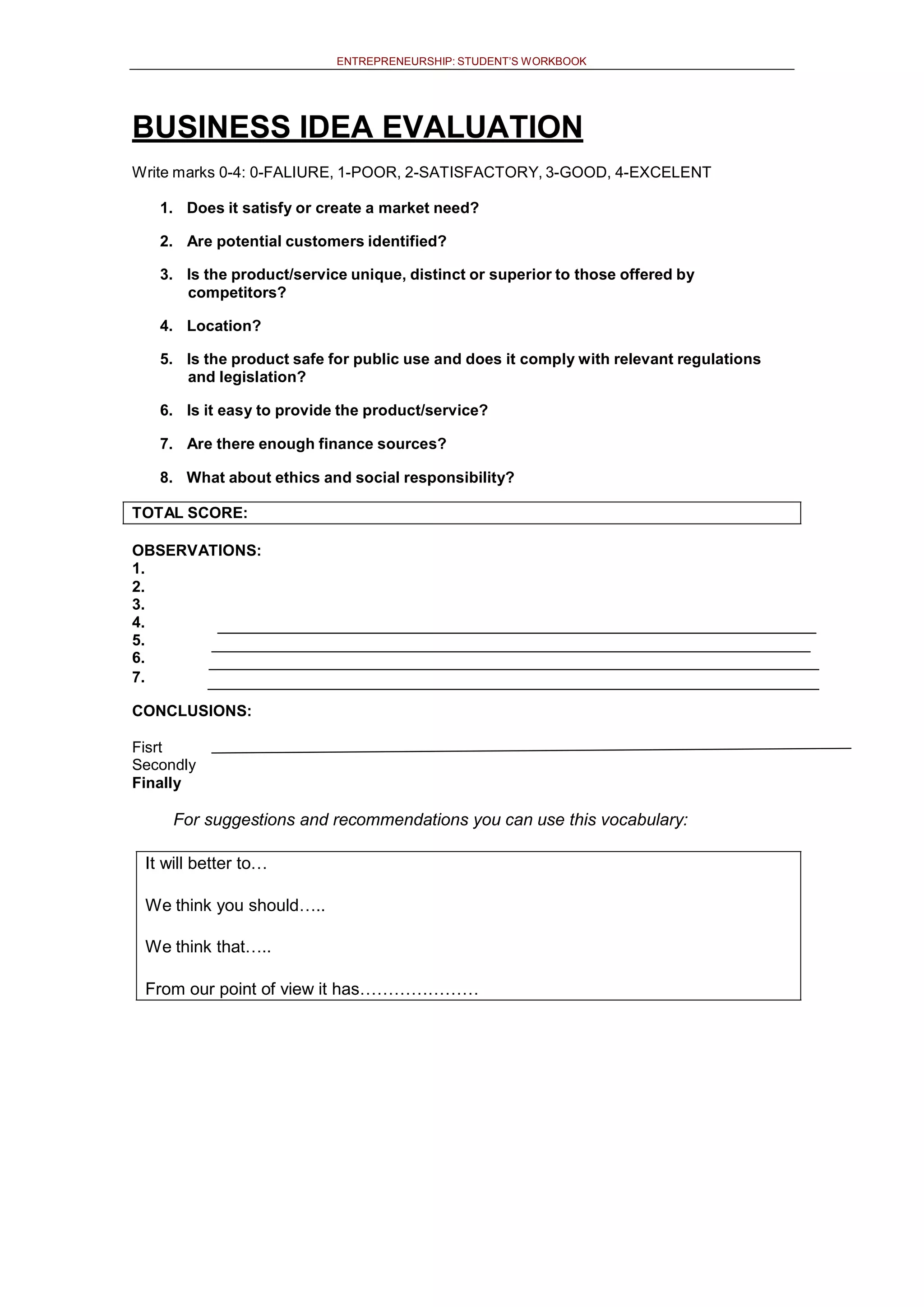 Students workbook (short version) | PDF