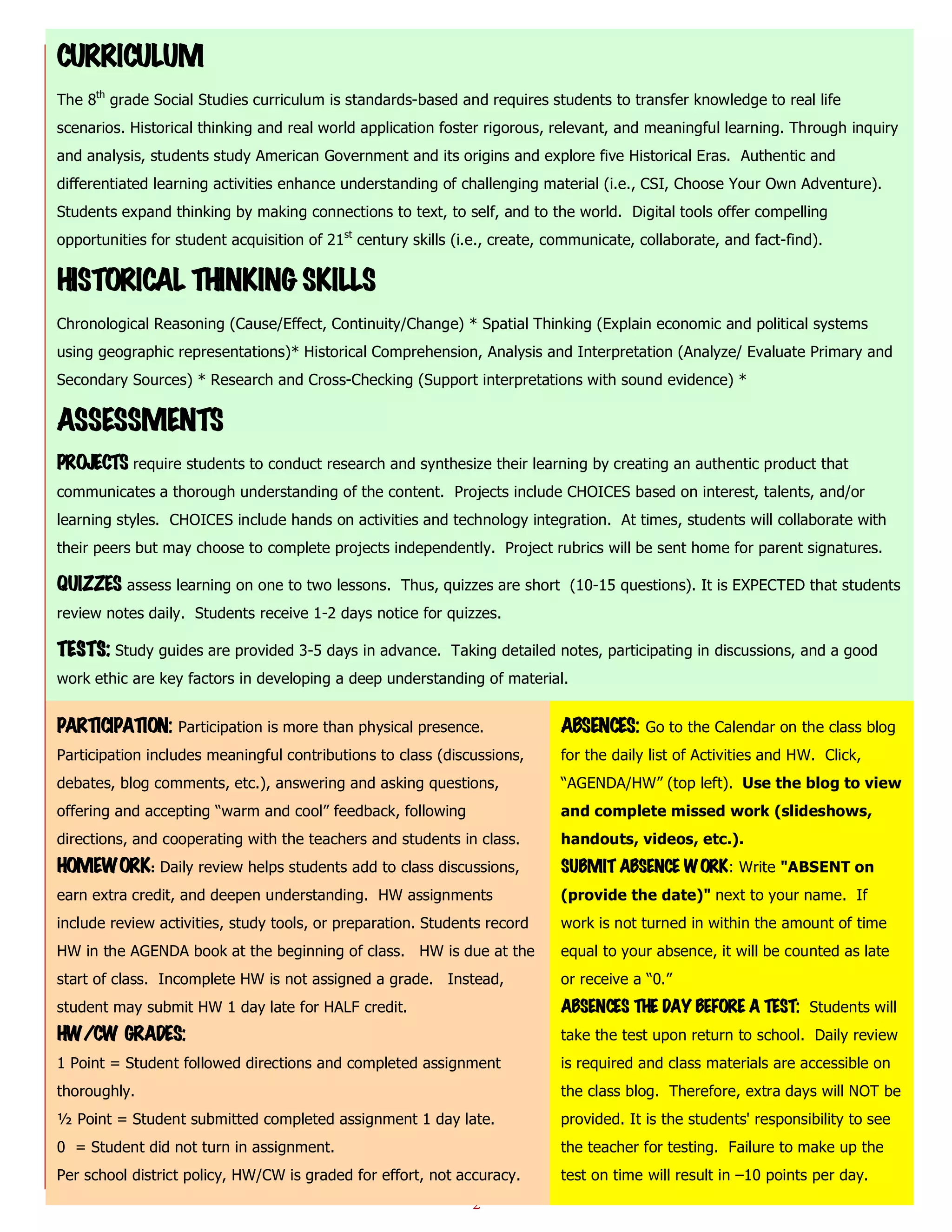 Student Syllabus 2011 | PDF