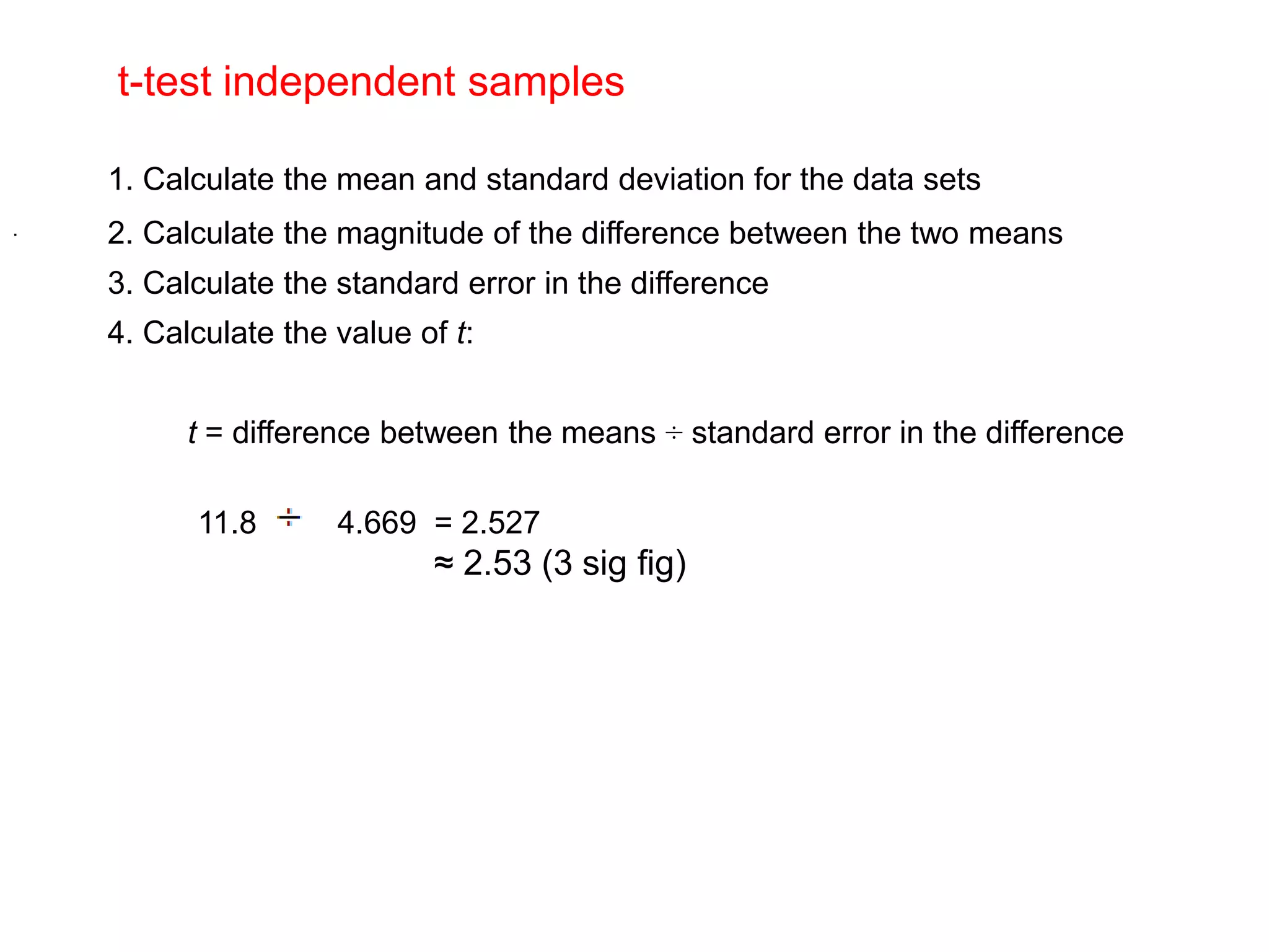 Student t-test | PPTX | Standardized Testing | Educational Assessment