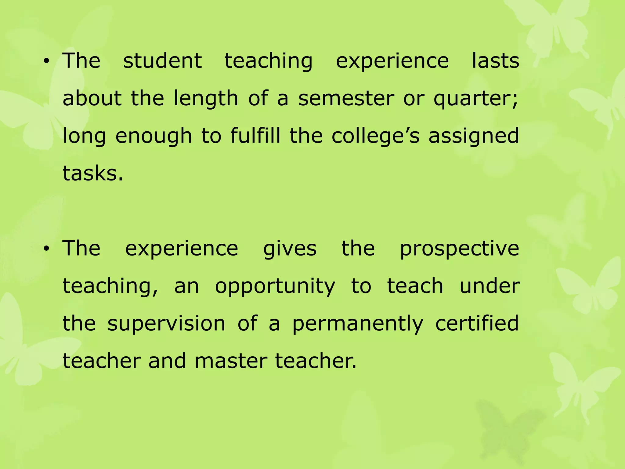 Student teacher ppt. | PPTX