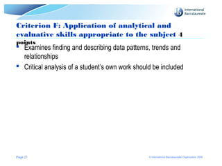 Extended Essay Assessment Criteria | PPT | Educational Assessment ...