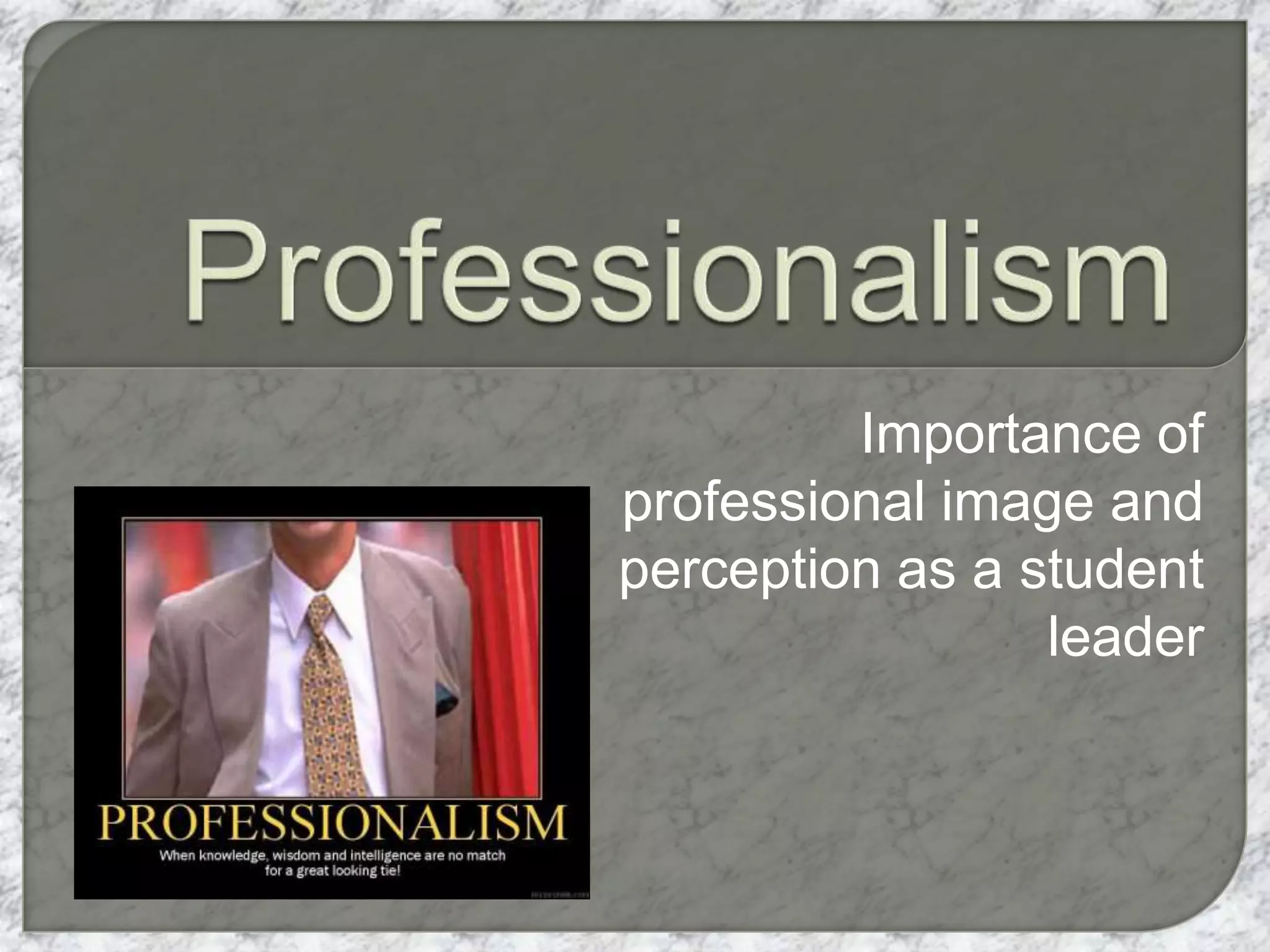 Student Training Workshop: Professionalism | PPTX