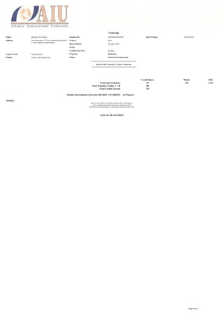 Student transcript (5) | PDF