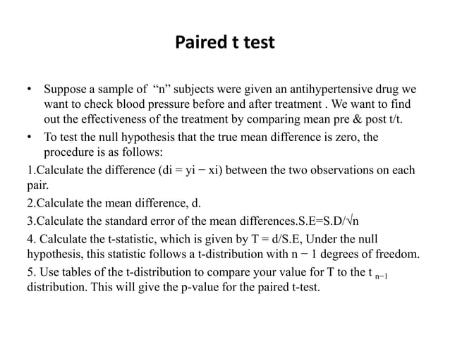 Student t test | PPTX