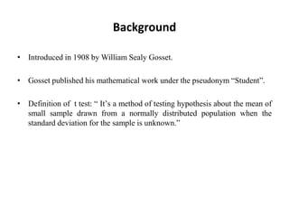 Student t test | PPTX