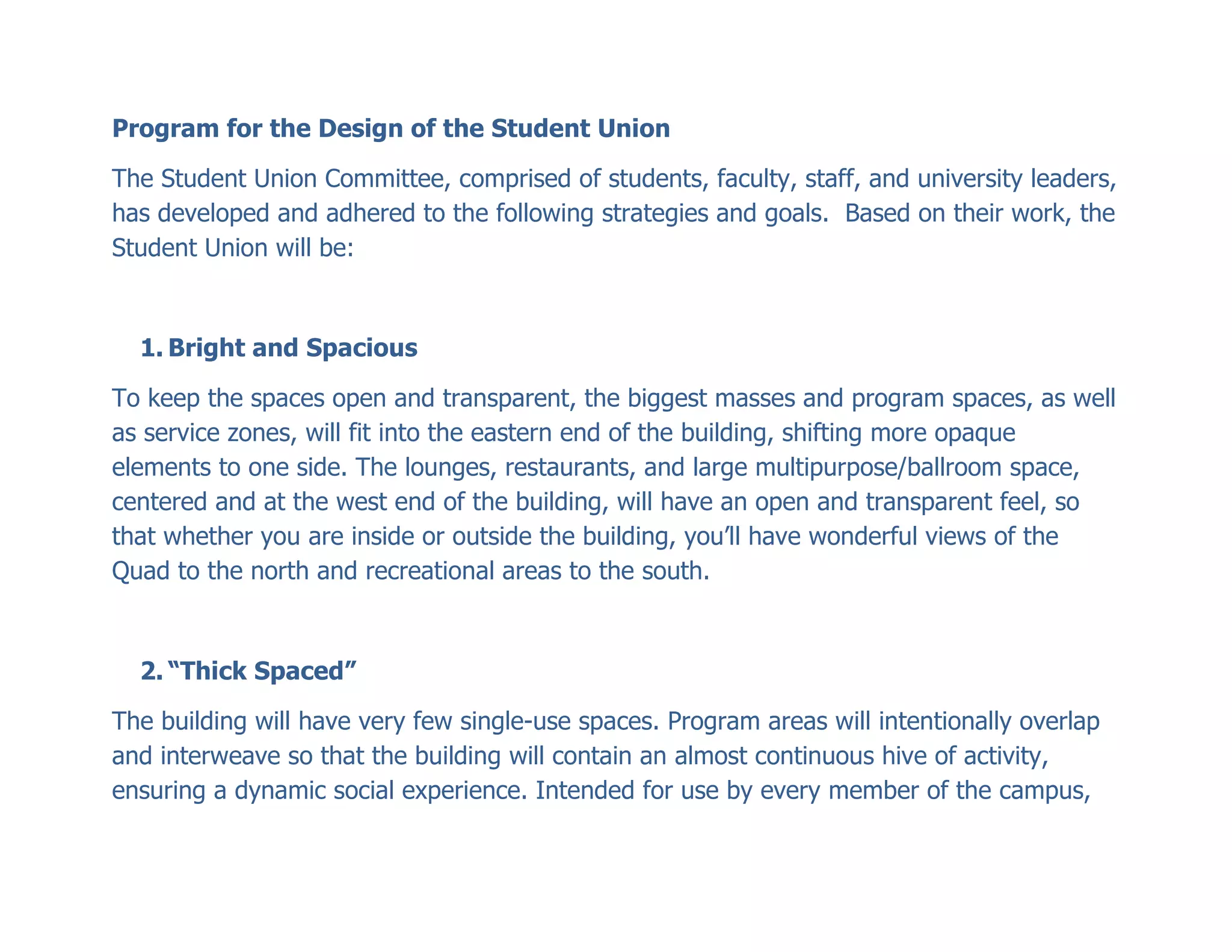 Student Union Building Sample Part 1 | PDF