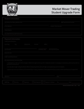 Student upgrade form fillable | PDF