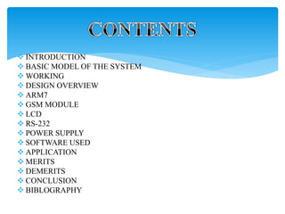 Student verification system using gsm with lcd display | PPT
