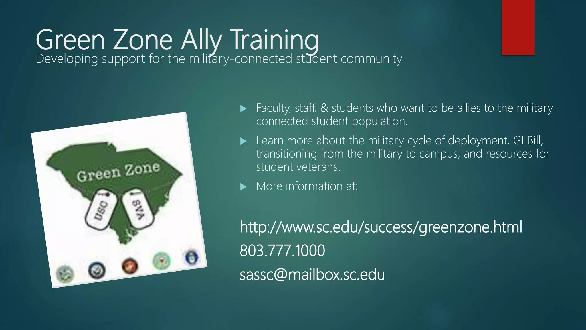 Student Veterans at UofSC | PPTX
