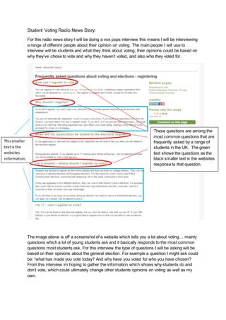 collegeStudent voting radio news story reasearch | PDF