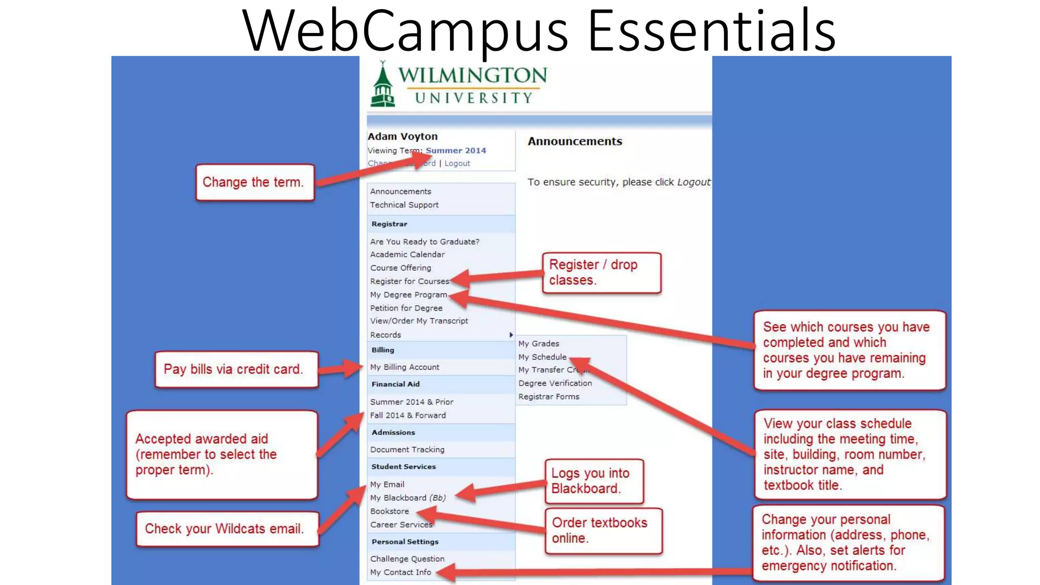How Students Can Use WebCampus and Blackboard at Wilmington University ...
