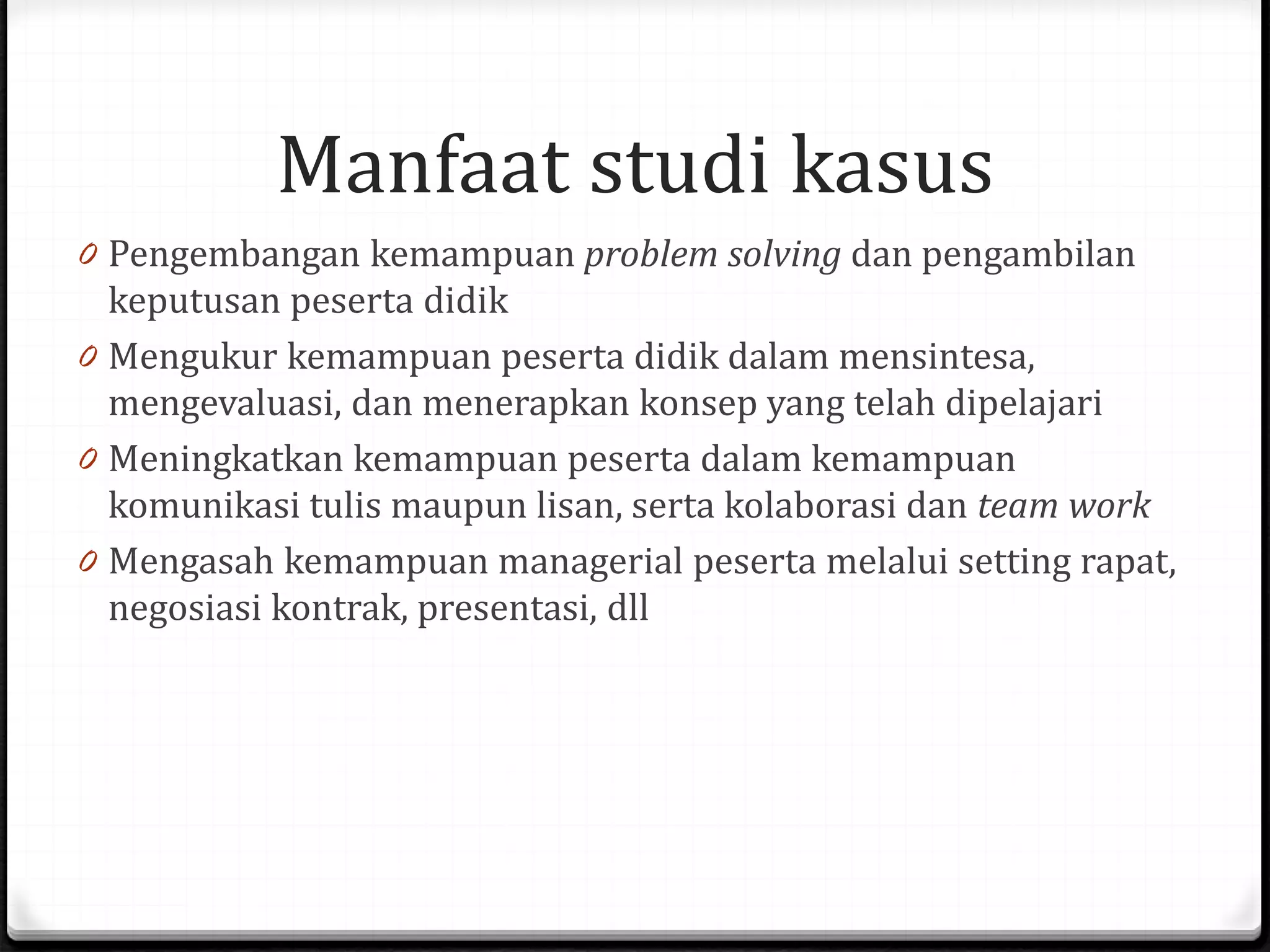 Metode Studi Kasus-Teaching Case | PDF