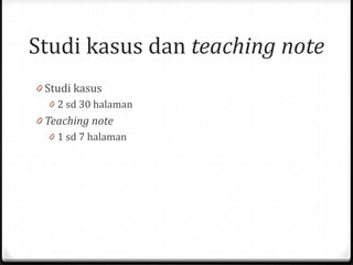 Metode Studi Kasus-Teaching Case | PDF