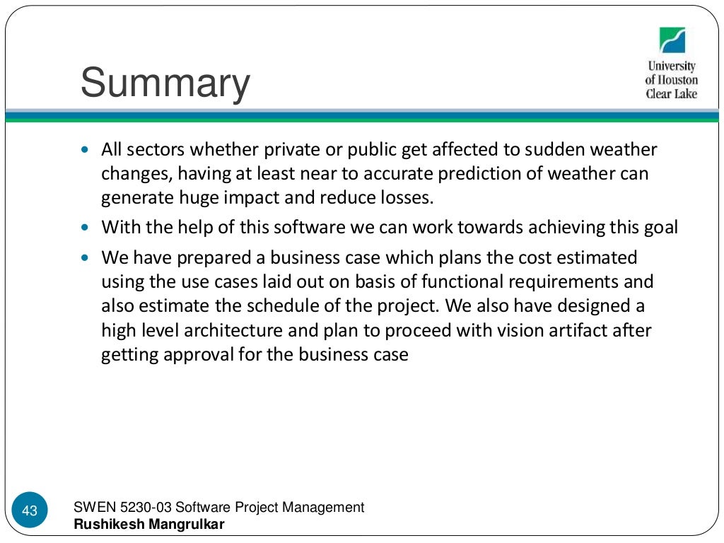 Software Project Management For Weather Forecasting Using Data Minin