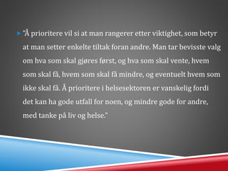 Studiekrav m7 5 helsepolitikk powerpoint | PPTX