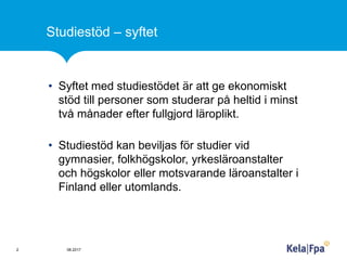 Studier och studiestöd | PPT