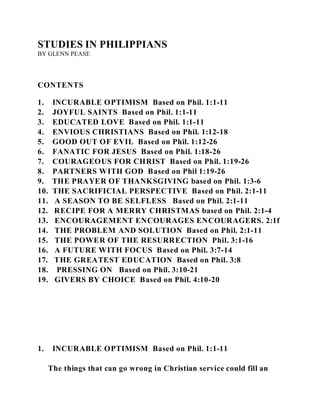 Studies in philippians | PDF