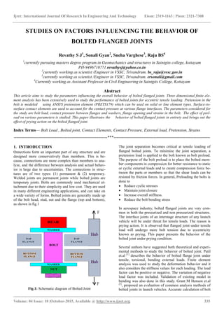 Studies on factors influencing the behavior of bolted flanged joints | PDF